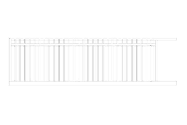 Aluminium Double Top Rail Sliding Gate 1200x3800mm Black » Gate Master ...
