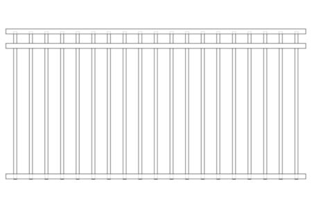 Aluminium Double Top Rail Fence Panel 1800x2400mm Black » Gate Master ...